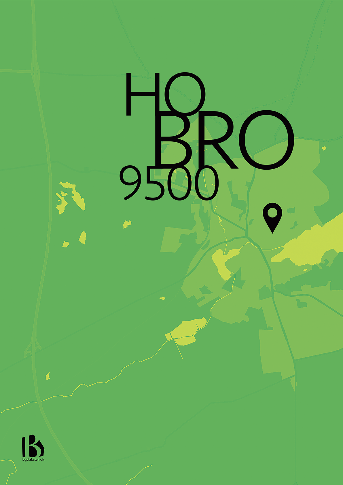 Hobro (9500) - Citymap - Funky - Hobro plakater - Byplakaten.dk v ...
